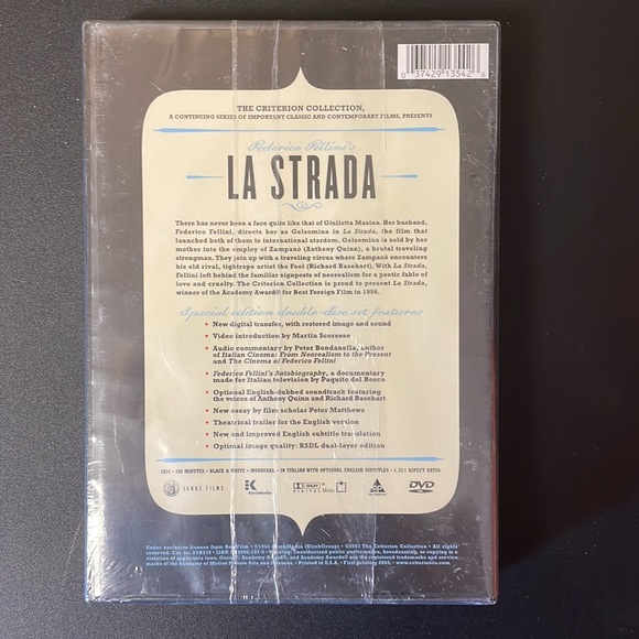 Criterion Collection | Media | La Strada Federico Fellini Criterion ...